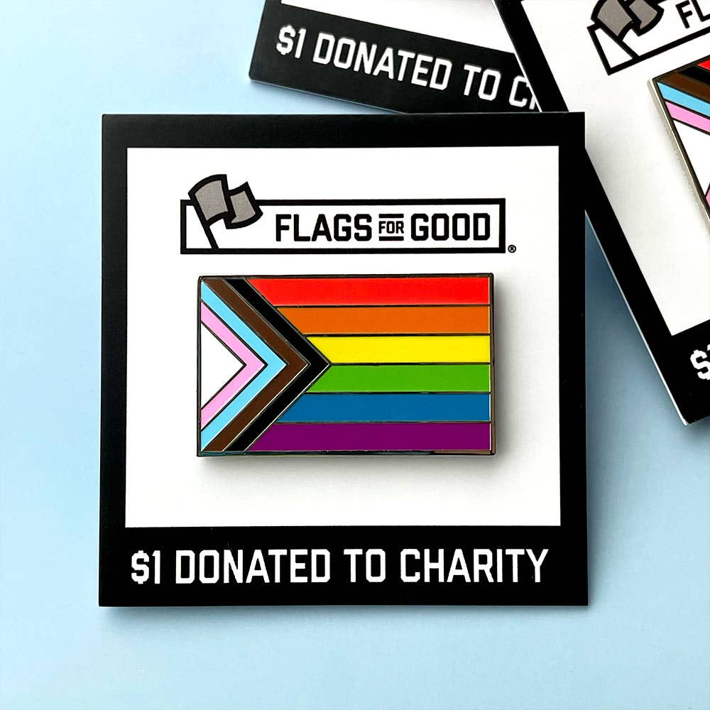 Progress Pride Flag Enamel Pin | Apótek